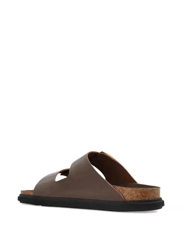 BIRKENSTOCK Arizona Buckle Patent Leather Sandals - Brown