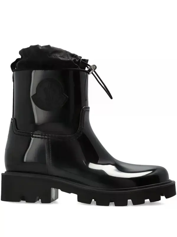 Moncler Logo-patch Rain Boots - Black