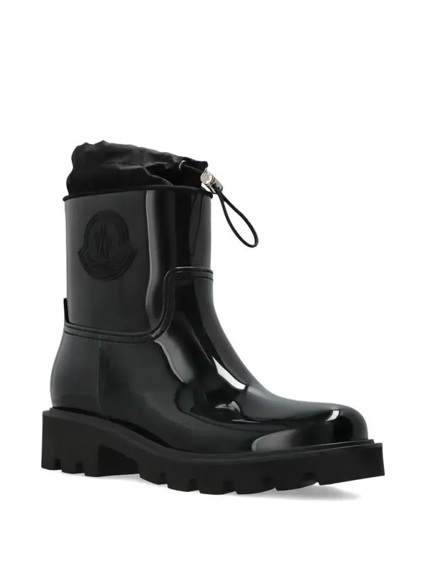 Moncler Logo-patch Rain Boots - Black