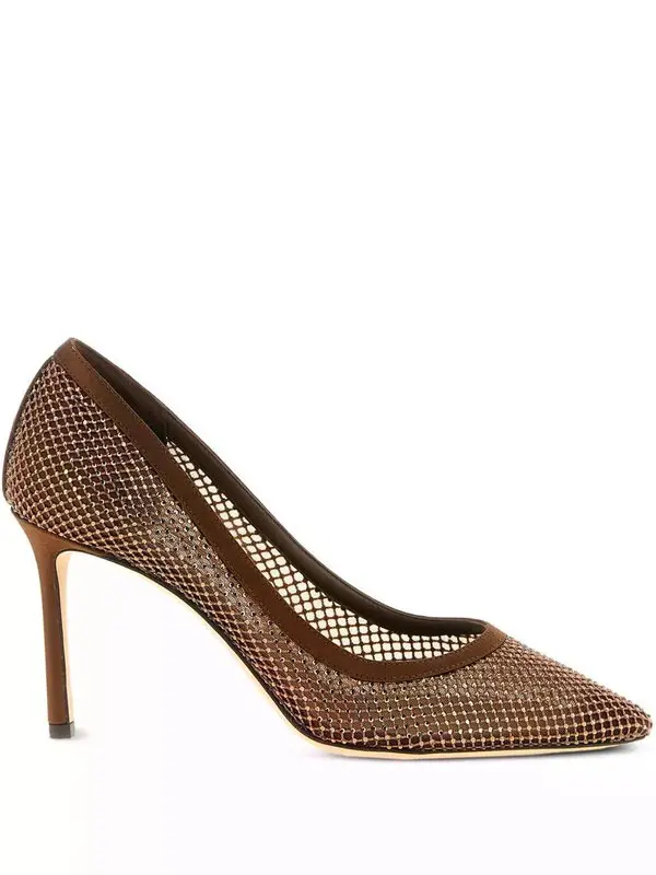 JIMMY CHOO Romy Crystal-mesh Pumps