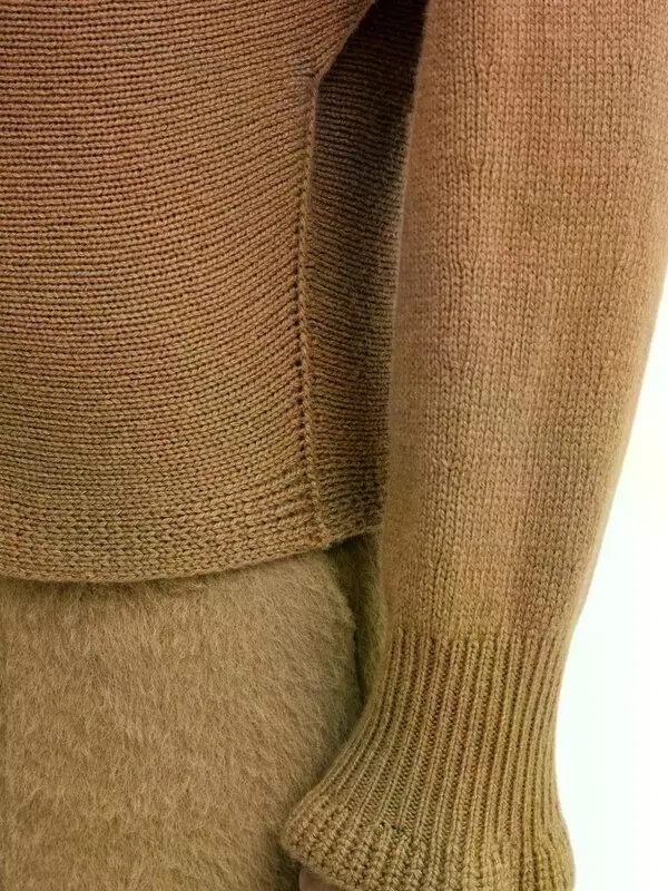 TWINSET Mock-neck Knitted Sweater - Brown