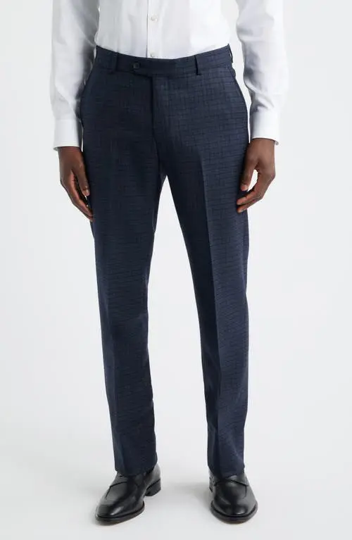 Berle Multicolor Check Wool Dress Pants