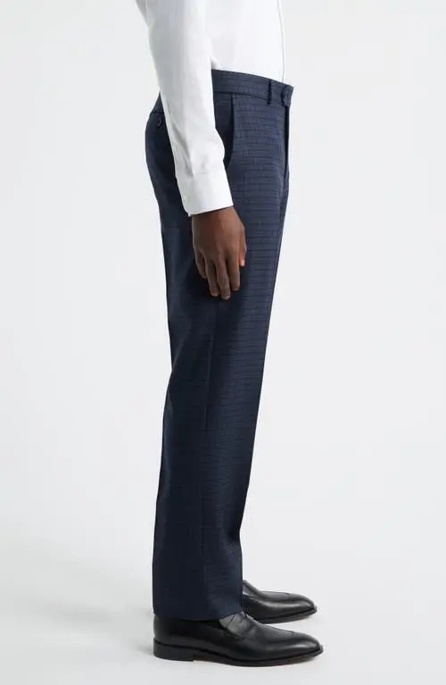 Berle Multicolor Check Wool Dress Pants