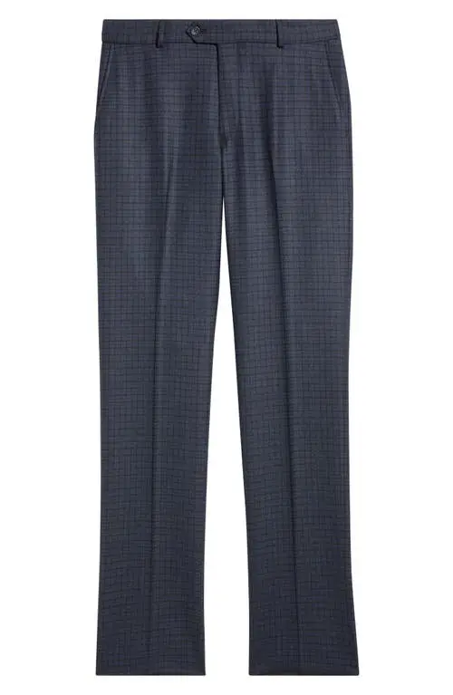 Berle Multicolor Check Wool Dress Pants