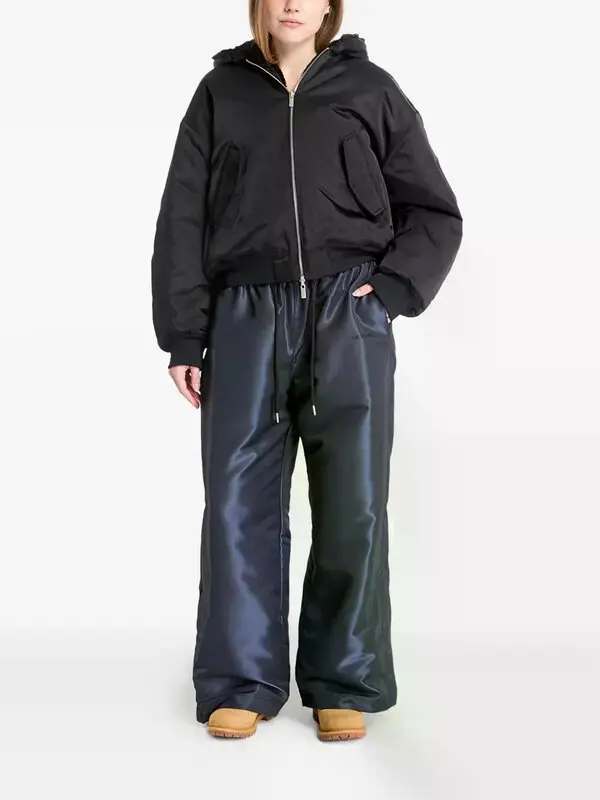 JORDAN Drawstring-waist Track Pants - Black