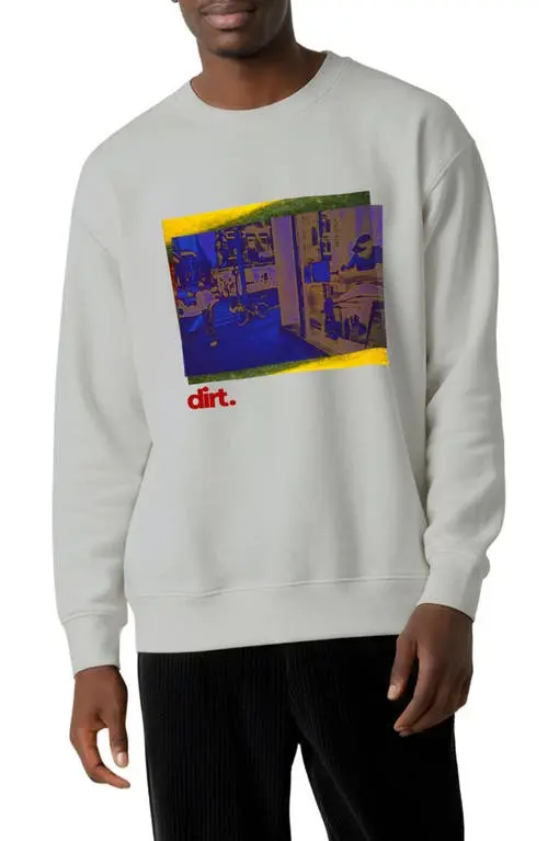 D.RT Surveillance Oversize Cotton Crewneck Sweatshirt