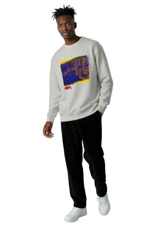 D.RT Surveillance Oversize Cotton Crewneck Sweatshirt