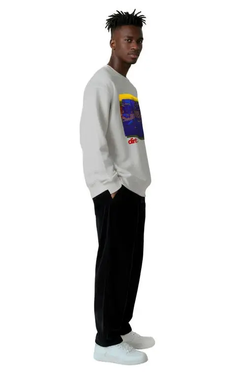 D.RT Surveillance Oversize Cotton Crewneck Sweatshirt