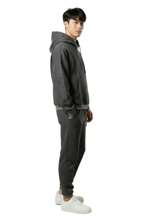 D.RT Oversized Textured Cotton Interlock Hoodie