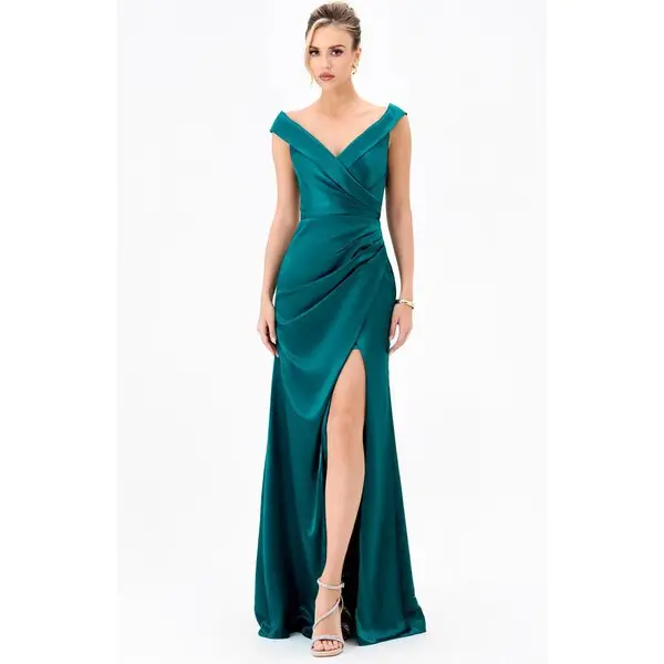 BARIANO Aliana Off-the-shoulder Gown