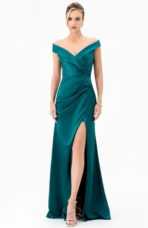 BARIANO Aliana Off-the-shoulder Gown