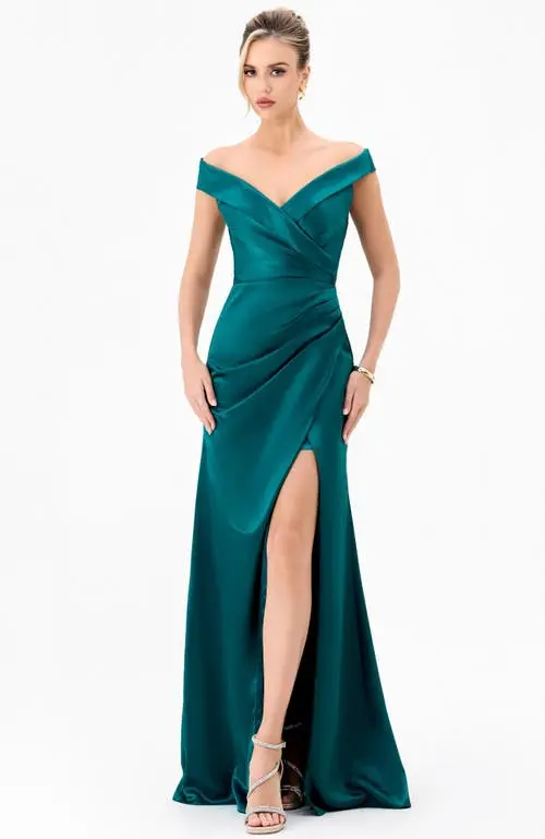 BARIANO Aliana Off-the-shoulder Gown