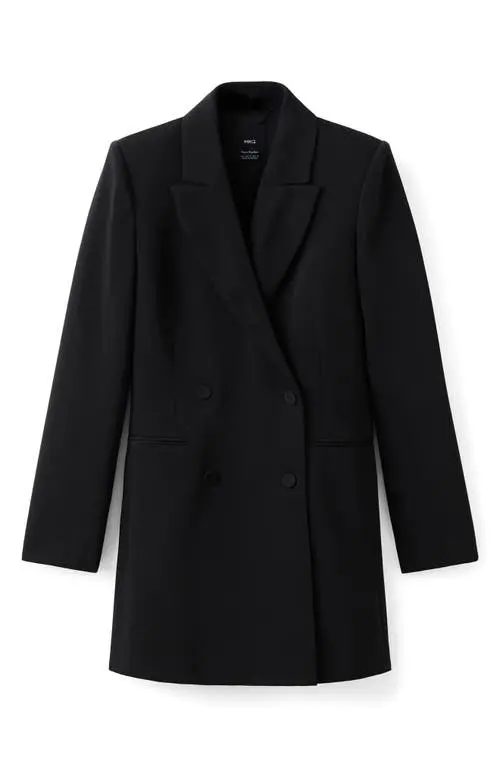 Mango Double-breasted Long Blazer