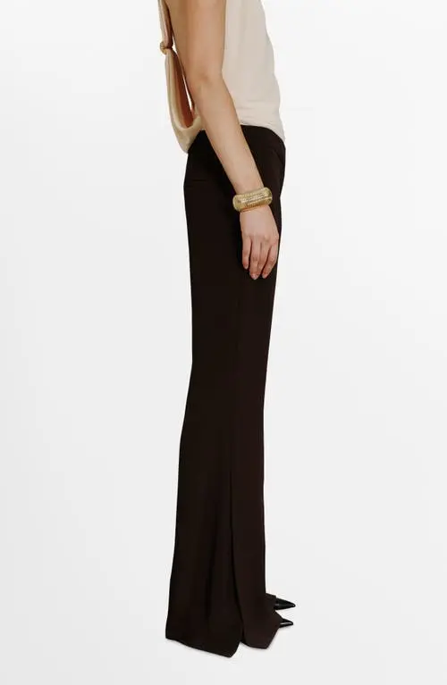 Mango Flowy Slit Flare Trousers
