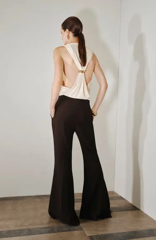 Mango Flowy Slit Flare Trousers
