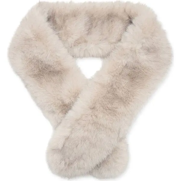 Mango Faux Fur Shawl Scarf - Beige