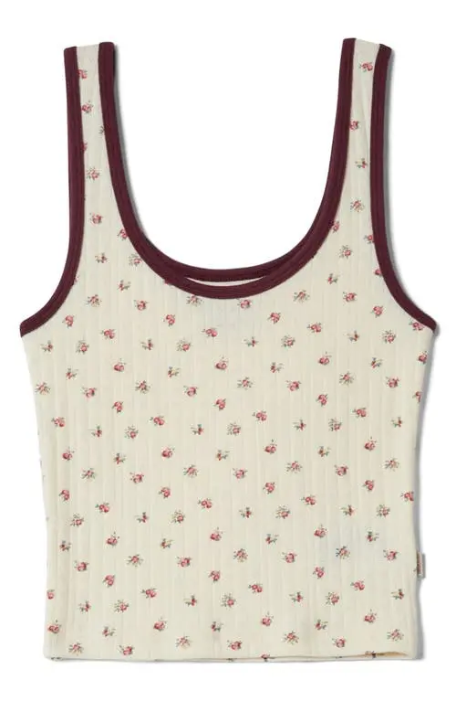 Brixton Off Duty Tank - Floral Pointelle