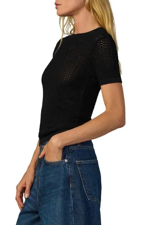 Joe's Jeans Baby Open Stitch T-shirt - Black