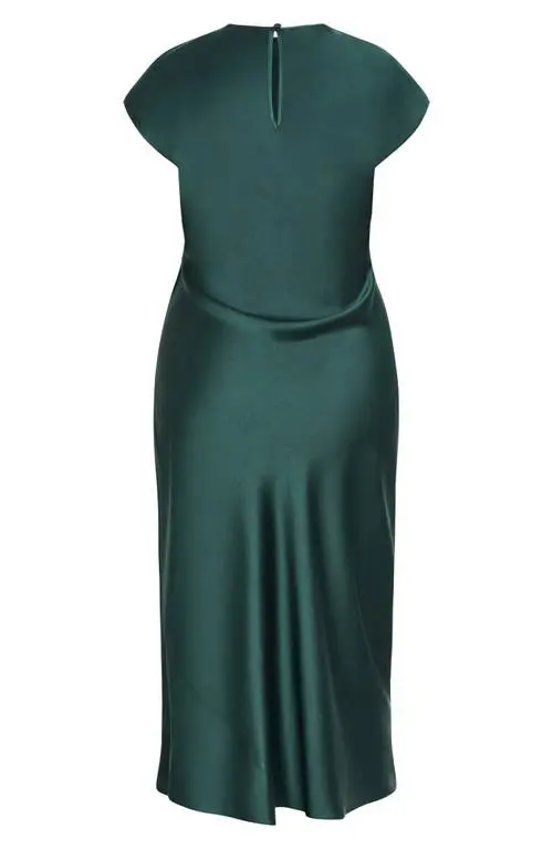 City Chic Beatrix Twist Satin Maxi Dress