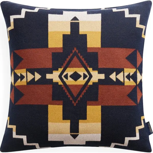 Pendleton Cotton Knit Accent Pillow - Black
