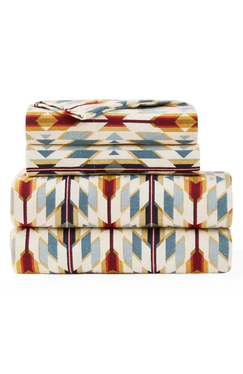 Pendleton Flannel Sheet Set - Tan Multi