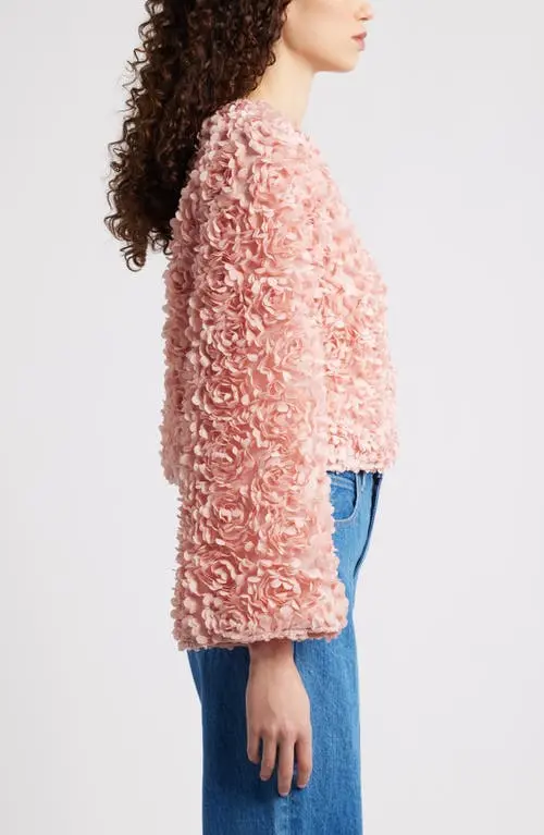 CIEBON Flower Embellished Crop Jacket