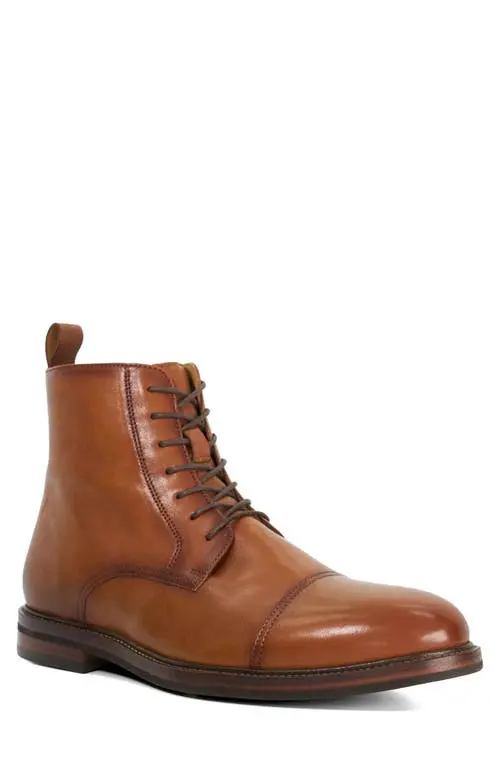 Dune London Matias Lace-up Cap Toe Boots