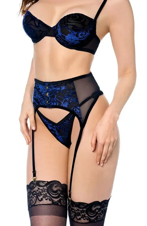 MAPALE Satin & Burnout Velvet Underwire Bra