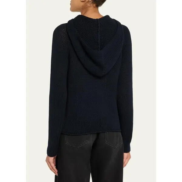 Still Here Hooded Zip-up Cotton Sweater
