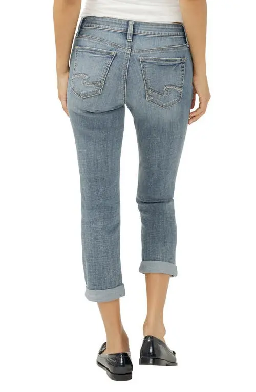 SILVER JEANS CO. Elyse Slim Capri Jeans - Palm