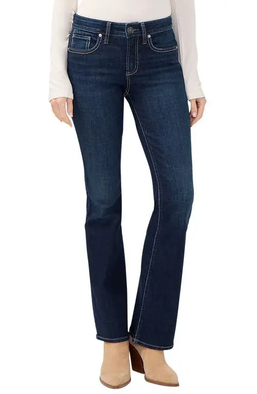 SILVER JEANS CO. Suki Curvy Mid Rise Slim Bootcut Jeans - Eversley