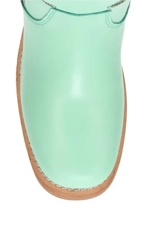 DINGO Embroidered Block Heel Boots - Mint