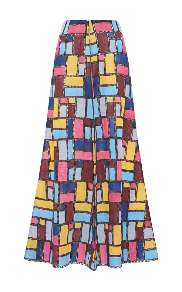 Gabriela Hearst Selma Patchwork Embroidered Maxi Skirt