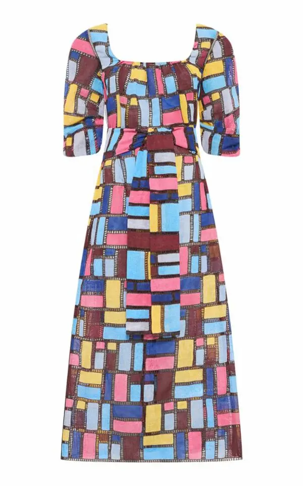 Gabriela Hearst Payden Printed Silk Twill Dress - Aurora Multi