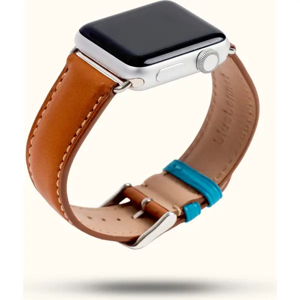 BLUEBONNET Leather Apple Watch Band - Saddle Tan
