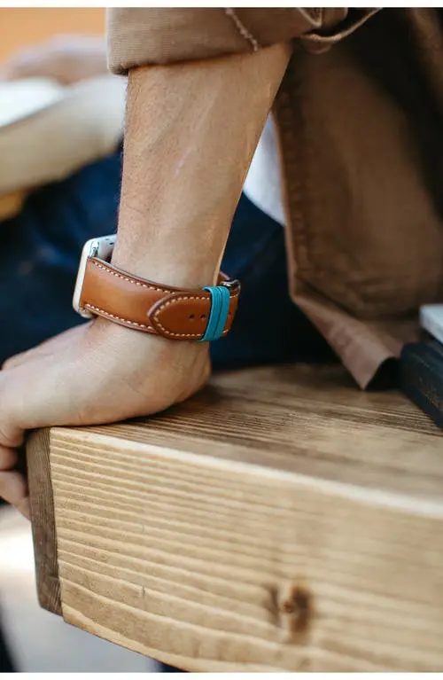 BLUEBONNET Leather Apple Watch Band