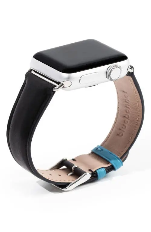 BLUEBONNET Leather Apple Watch® Band - Black