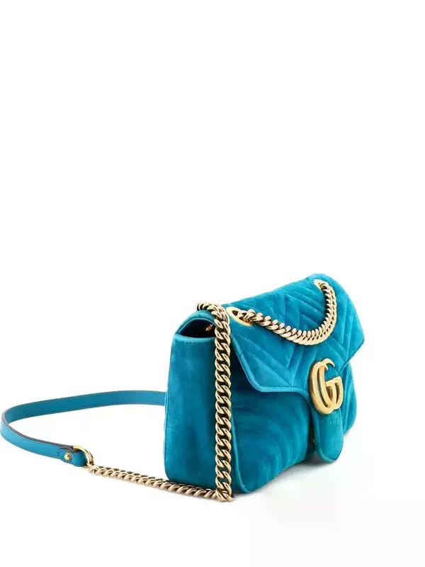 Gucci Gg Marmont Small Shoulder Bag - Blue
