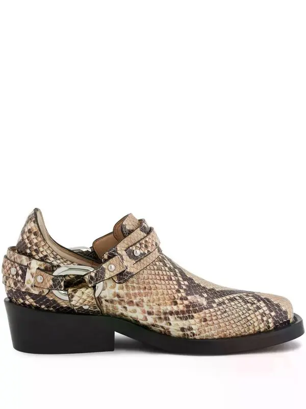 Rabanne Xl Link Biker Ankle Boots - Neutrals