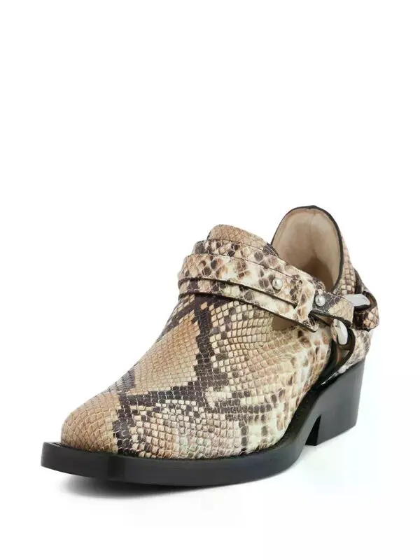 Rabanne Xl Link Biker Ankle Boots - Neutrals