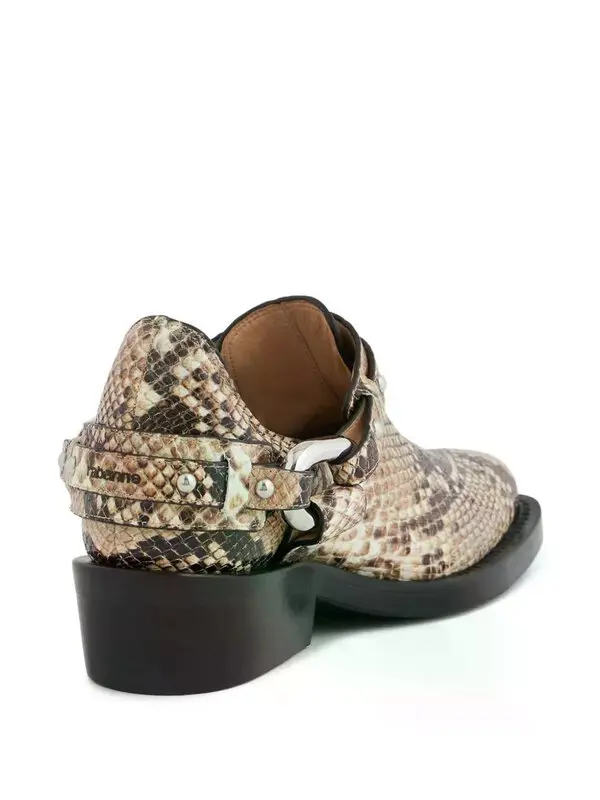 Rabanne Xl Link Biker Ankle Boots - Neutrals