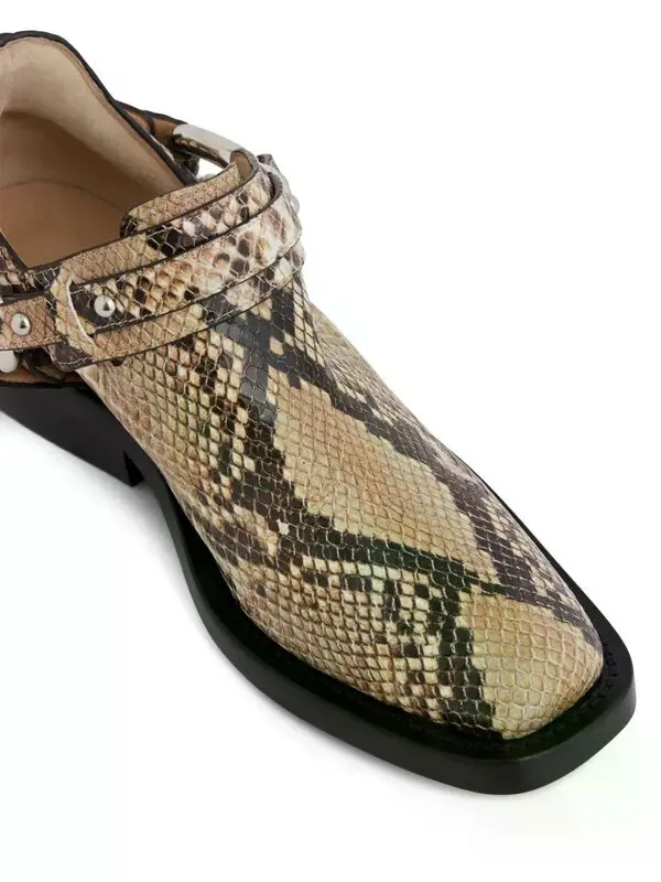 Rabanne Xl Link Biker Ankle Boots - Neutrals