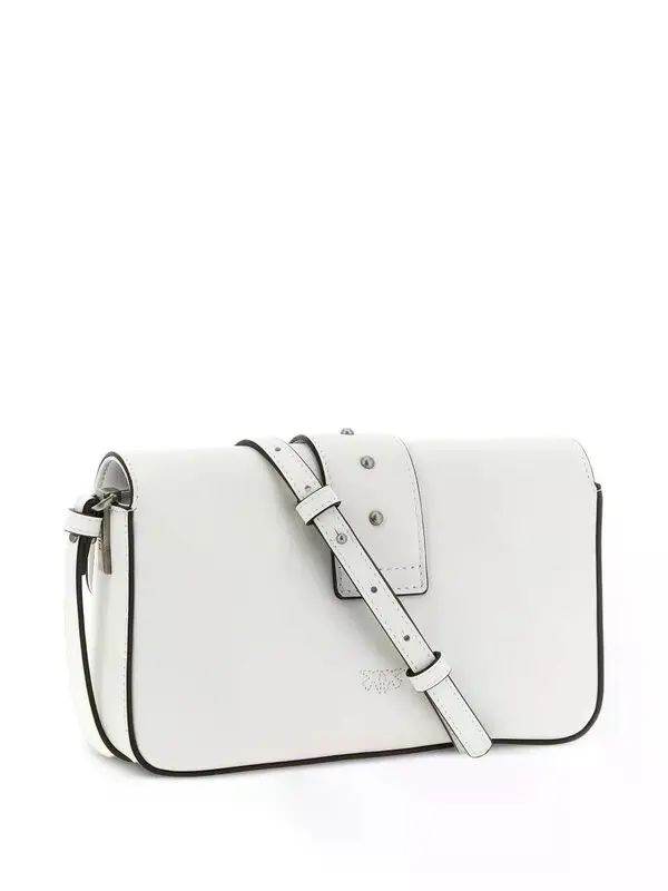 Pinko Studs Buckle Leather Shoulder Bag