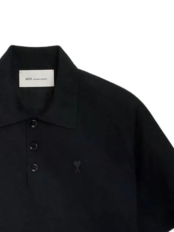 Ami Buttoned Logo Polo Shirt