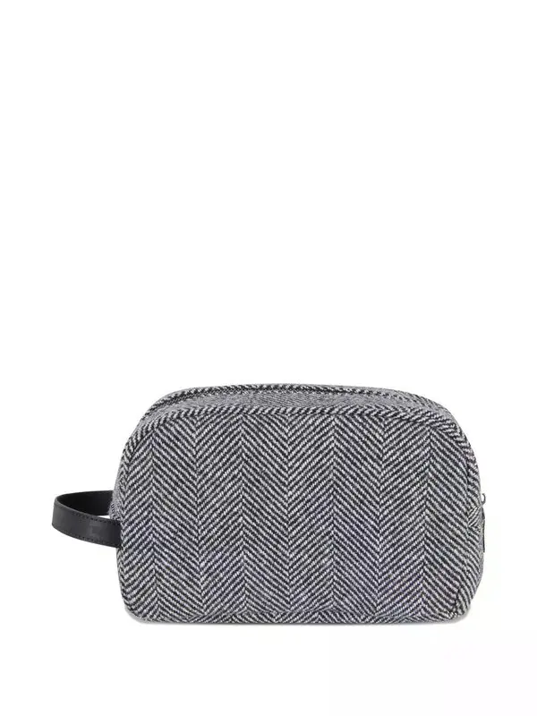 MC2 SAINT BARTH Herringbone-pattern Wash Bag - Grey