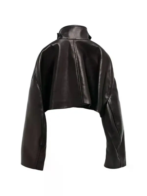 Khaite Cropped Leather Jacket
