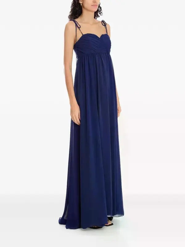 OLYMPIAH Ruched Tie-strap Dress