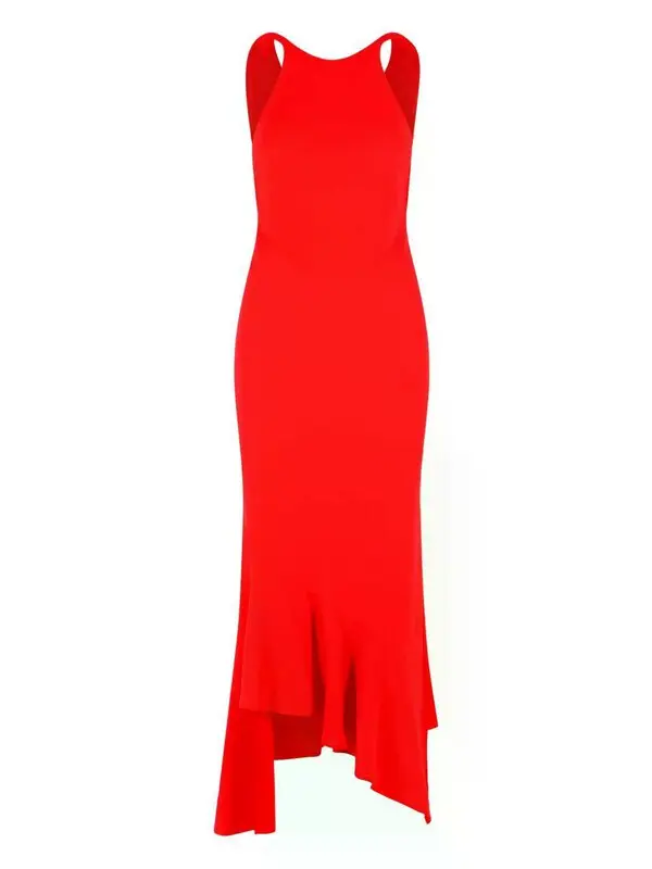 Andamane Carmen Open-back Midi Dress - Red