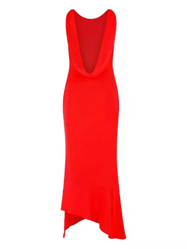 Andamane Carmen Open-back Midi Dress - Red
