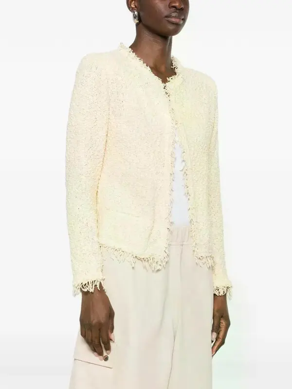 IRO PARIS Shavani Frayed Jacket - Neutrals